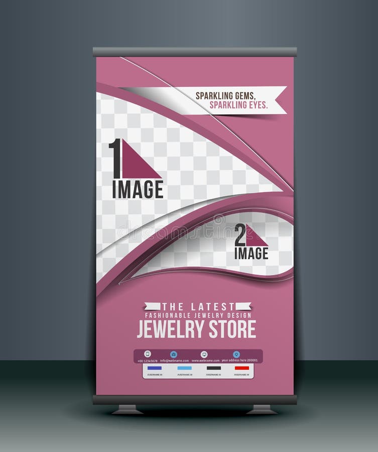 Jewelry Store Roll Up Banner Stock Illustration - Illustration of shop ...