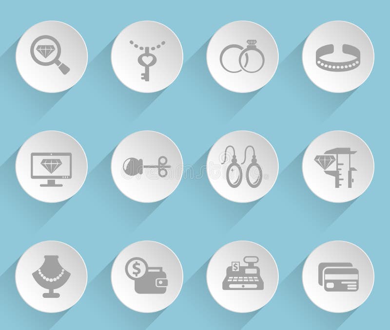 Jewelry store web icons stock vector. Illustration of earrings - 235750297