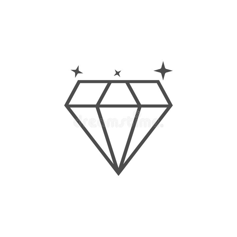 Jewelry Symbol. Diamond Icon. Vector Illustration, Flat Design. Stock ...
