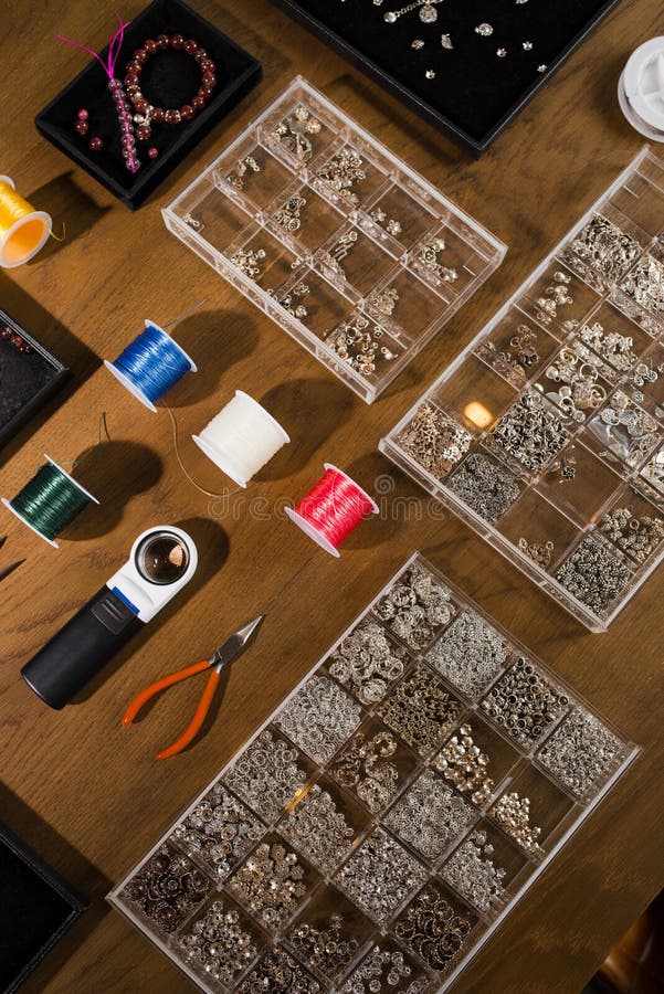 Jewelry Tools. Goldsmith Workplace. Hand Craft. Workshop. Stock Image ...