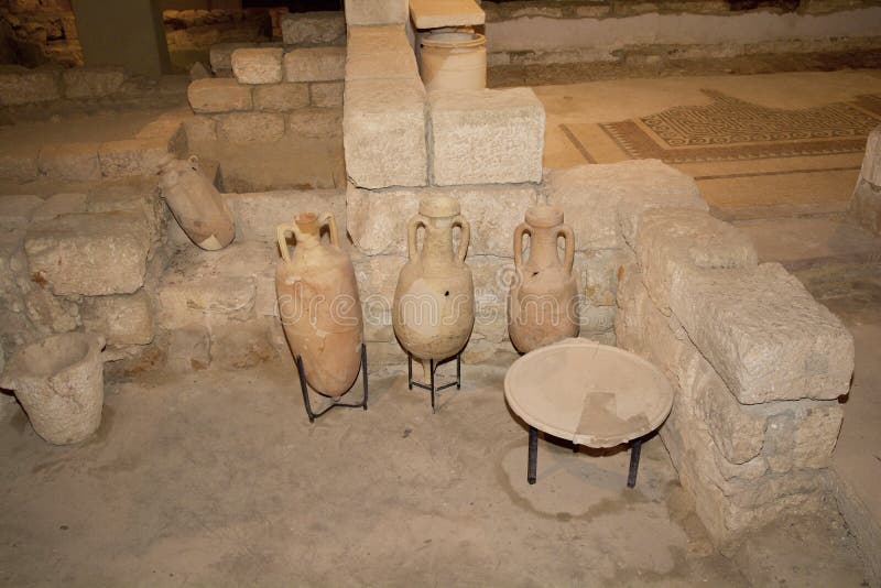 Jewish Archeological Artifacts - Three Pitchers in the Museum Stock ...