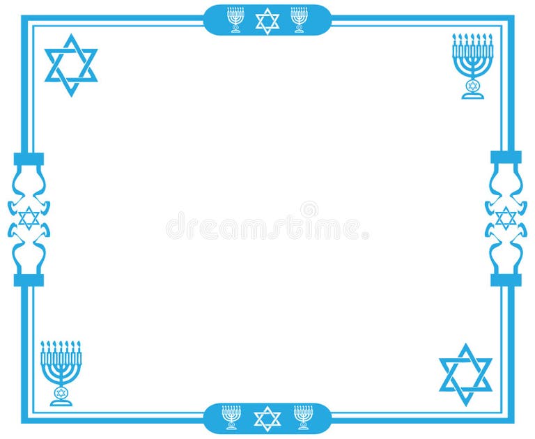 Jewish frame stock vector. Illustration of blue, graphic - 9502204
