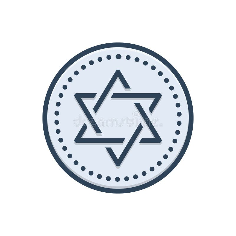 Color Illustration Icon for Jewish, Jewish Star and Holiday Stock ...