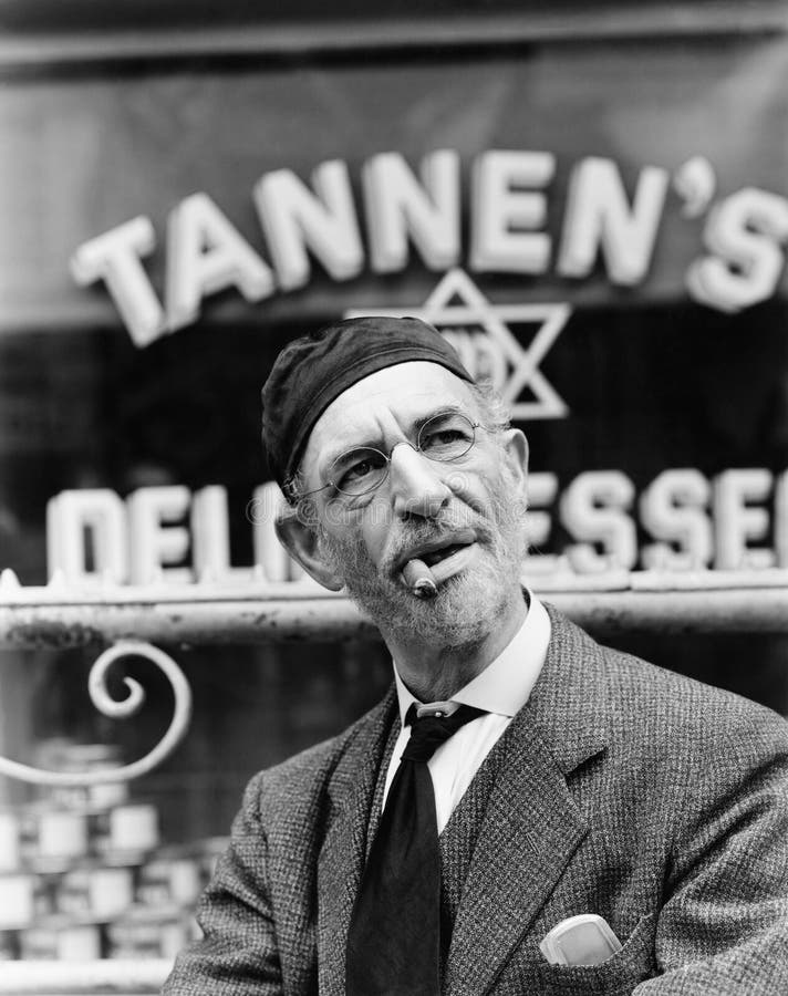 Jewish Man Standing in Front of a Storefront Stock Image - Image of ...