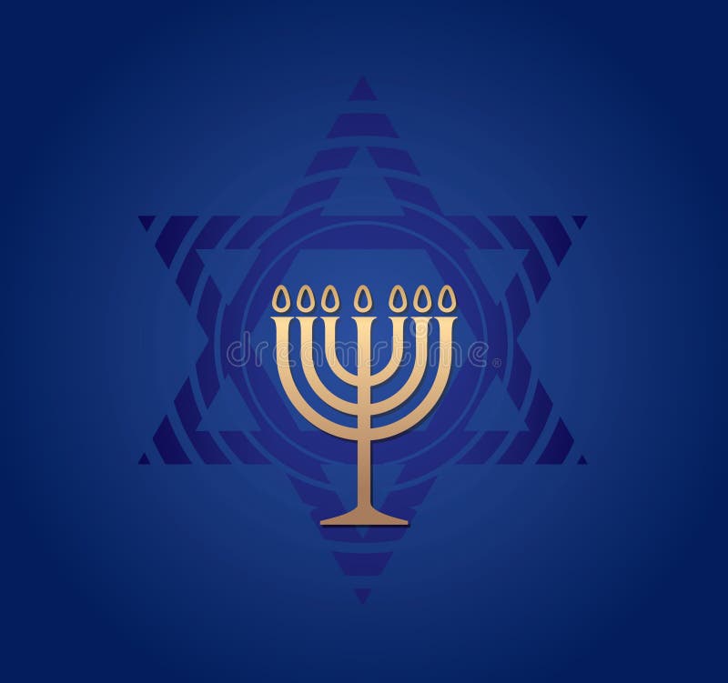 Jewish Menorah vector. stock vector. Illustration of hanukkah - 58092803