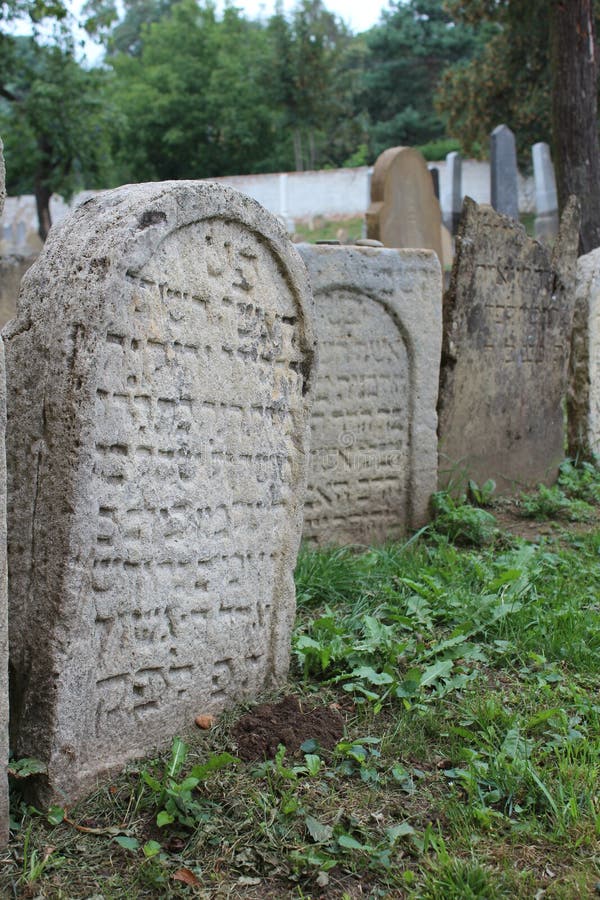Jewish Monuments in the Cemetery Stock Image - Image of culture ...