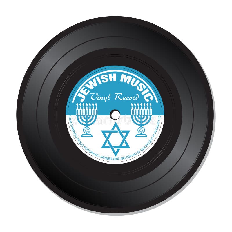 Jewish music vinyl record stock vector. Illustration of dance - 37534735