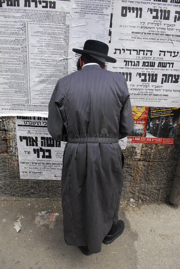 Jewish ultra orthodox man editorial stock image. Image of jewish - 22609989