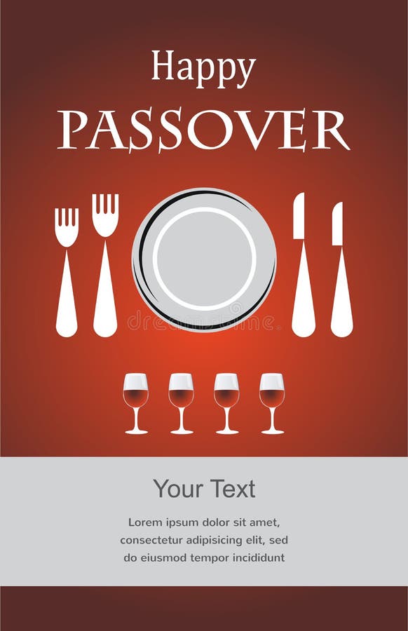 Jewish Passover Holiday Seder Invitation Stock Illustration ...