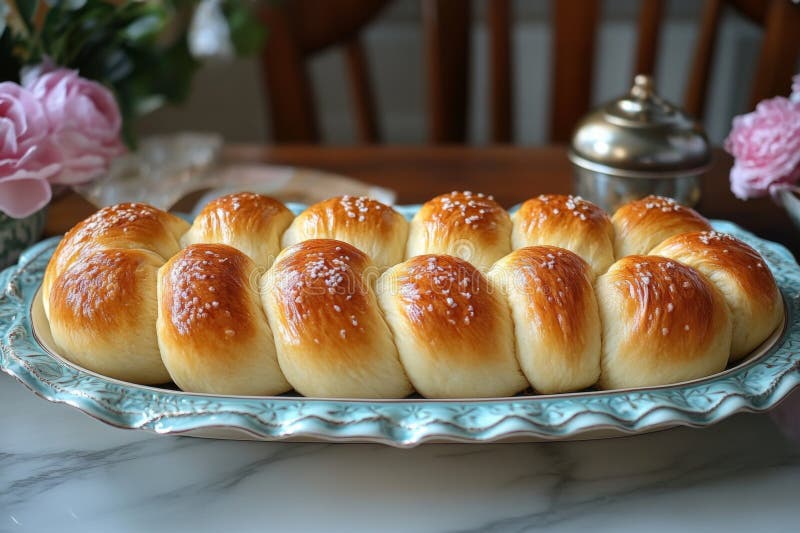 Jewish Shabbat Ritual with Challah Bread Stock Illustration ...