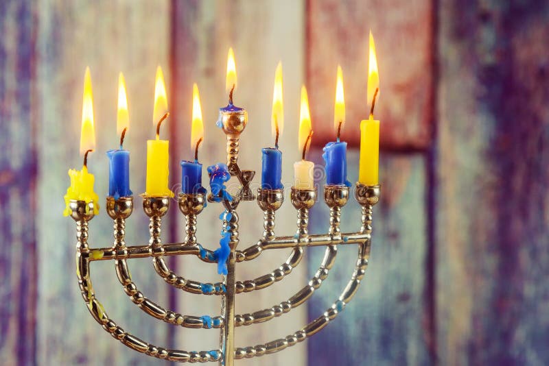 Jewish Symbol Hanukkah Jewish Holiday The Festival Of Lights Stock