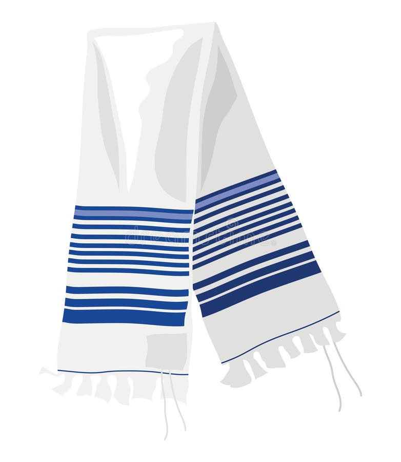 Jewish tallit illustration stock vector. Illustration of isolated ...