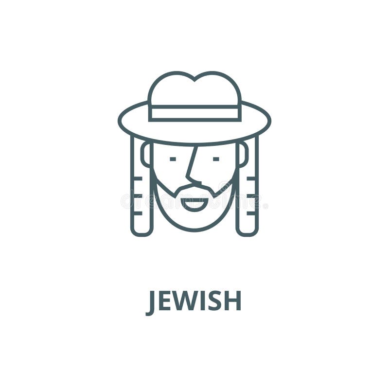 Jewish Vector Line Icon, Linear Concept, Outline Sign, Symbol Stock ...
