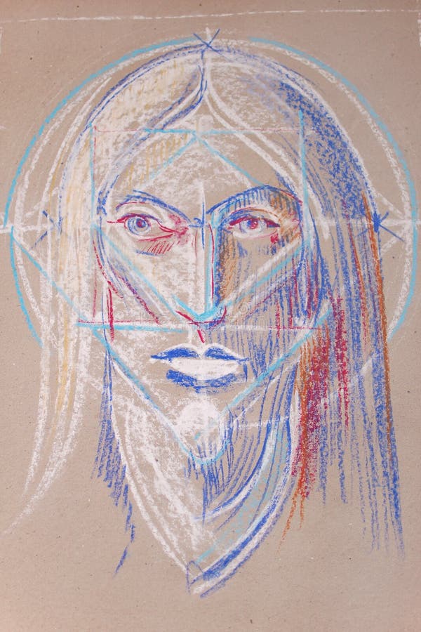 Jezus (rysunek dziecka) obraz stock. Obraz złożonej z strumień - 28905841