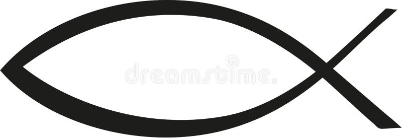 Symbol Jezusa Ryba Christian Ichthys Fish Ilustracji - Ilustracja ...