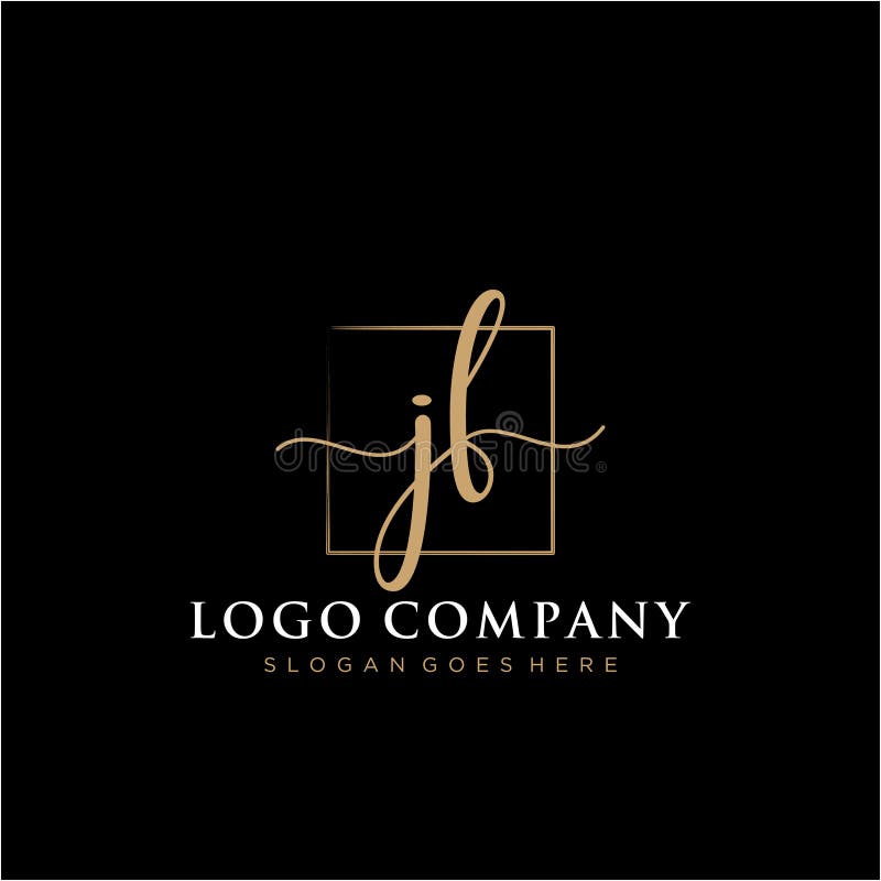 JF Initial Handwriting Logo Template Vector. Stock Vector ...
