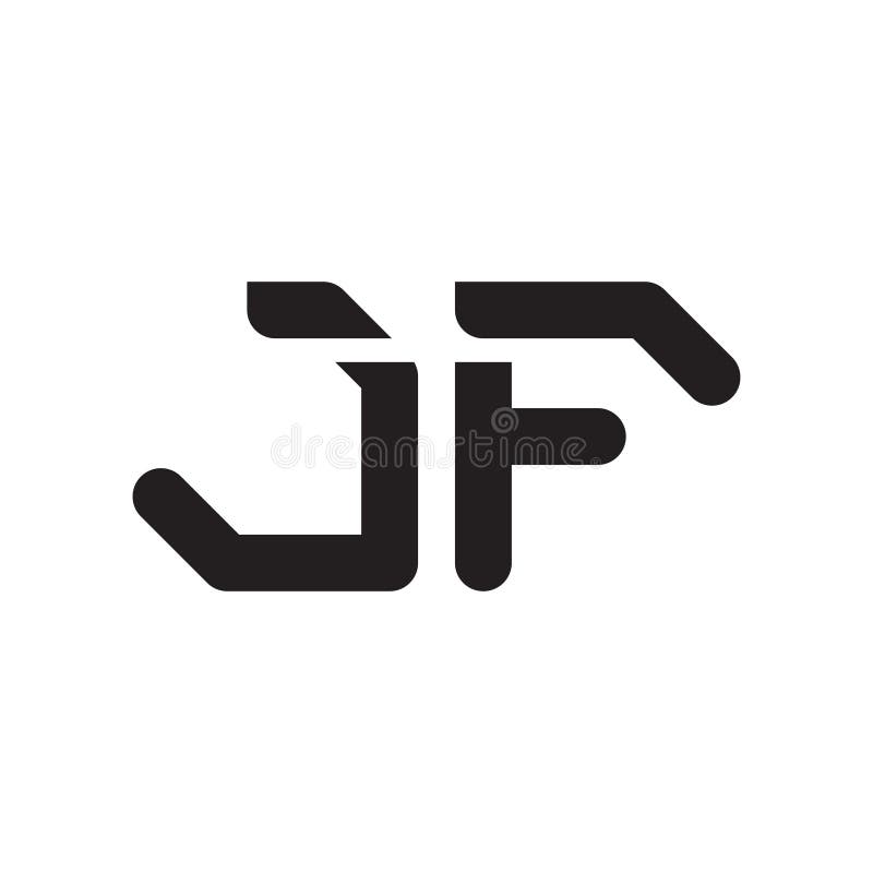 JF Initial Logo Company Name Colored Gold and Silver Swoosh Design ...