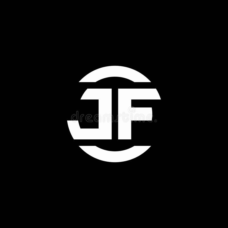JF Logo Monogram Isolated on Circle Element Design Template Stock ...