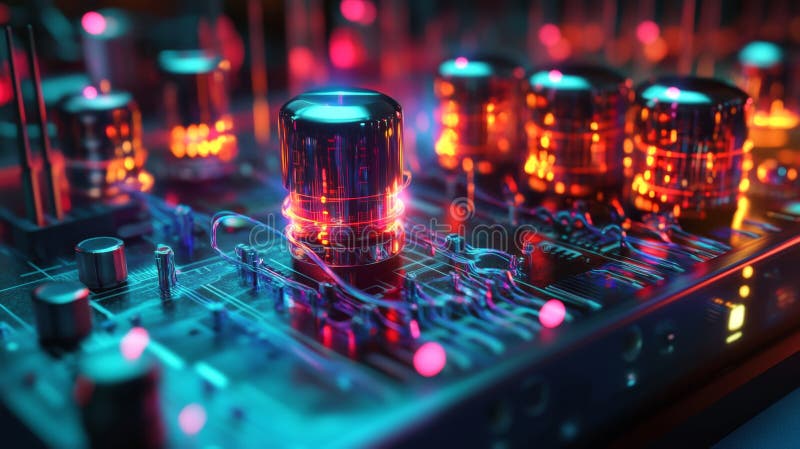 JFET Junction Field Effect Transistor Circuit with Neon Glow Stock ...