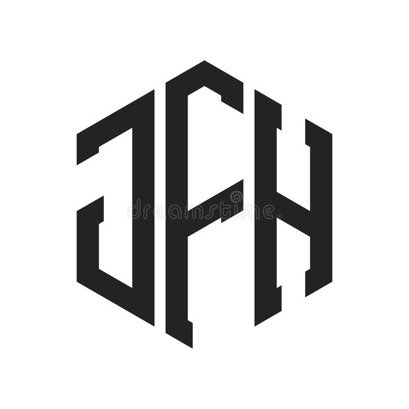 JFH Logo Design. Initial Letter JFH Monogram Logo Using Hexagon Shape ...