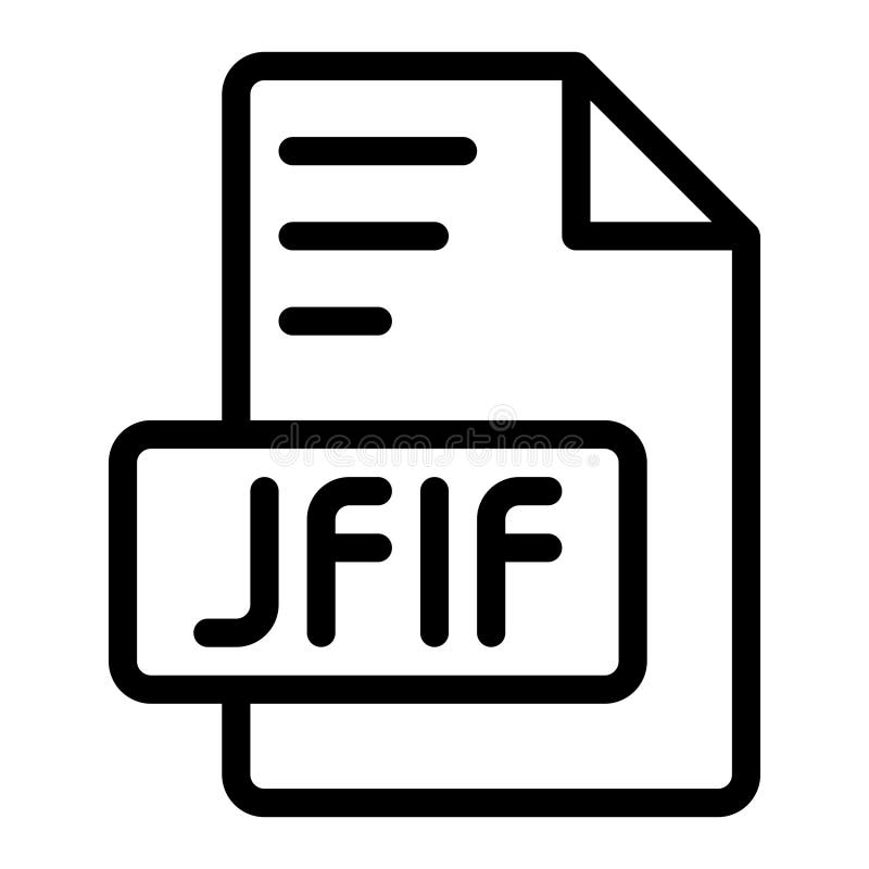 Jfif Icon Outline Style Design Image File. Image Extension Format File ...