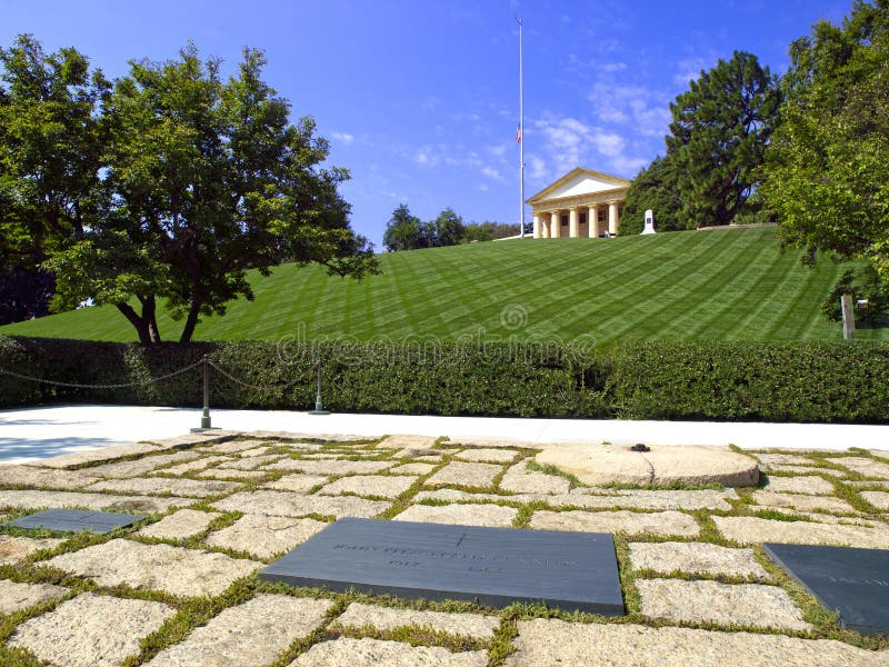 John F Kennedy Gravestone at Washington Memorial, Arlington Cemetery ...