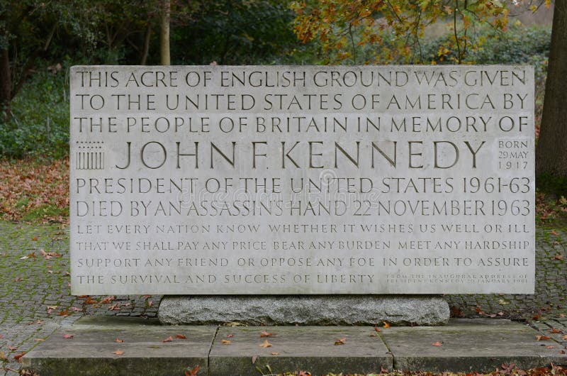 JFK Memorial n Runnymede editorial image. Image of carved - 27546595