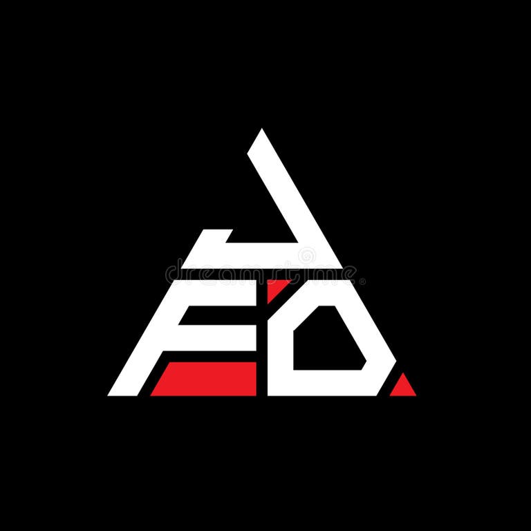 JFO Triangle Letter Logo Design with Triangle Shape. JFO Triangle Logo ...