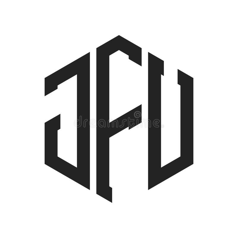 JFU Logo Design. Initial Letter JFU Monogram Logo Using Hexagon Shape ...