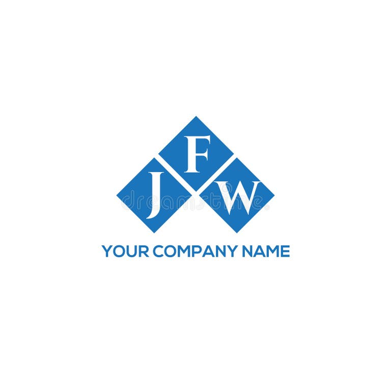 JFW Letter Logo Design on WHITE Background. JFW Creative Initials ...
