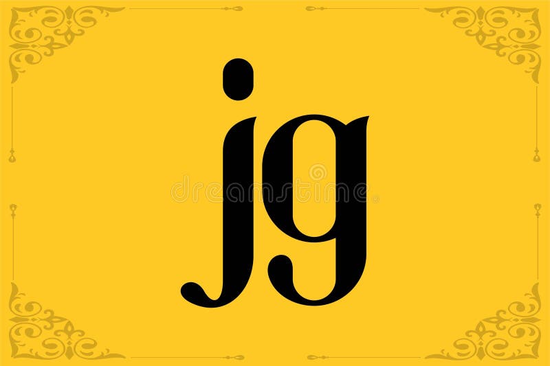JG abstract luxury logo stock vector. Illustration of graphic - 362197501