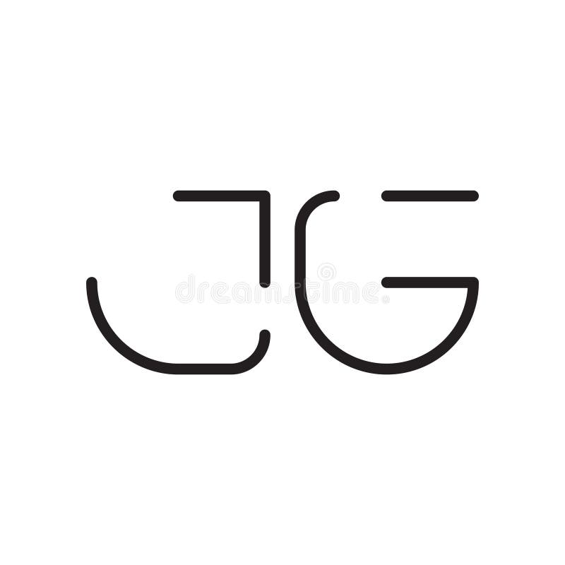 Jg Initial Letter Vector Logo Icon Stock Vector - Illustration of ...