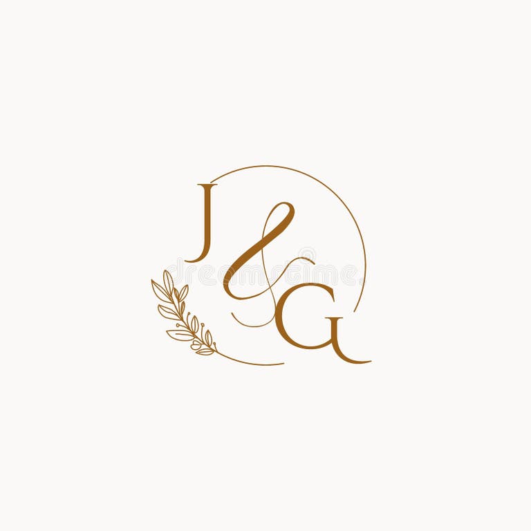 JG Initial Wedding Monogram Logo Stock Illustration - Illustration of ...