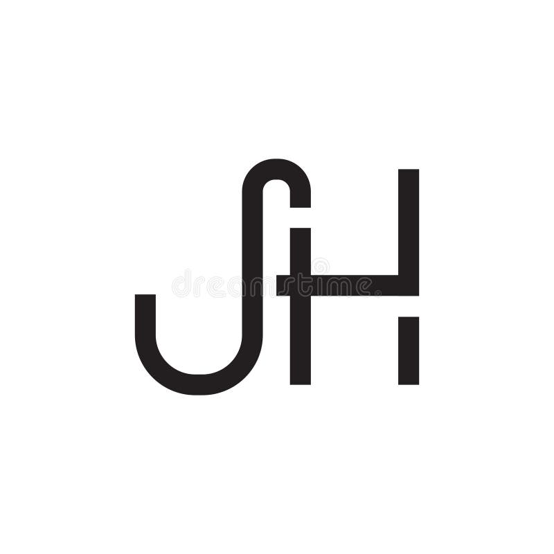 Jh Initial Letter Vector Logo Icon Stock Vector - Illustration of type ...