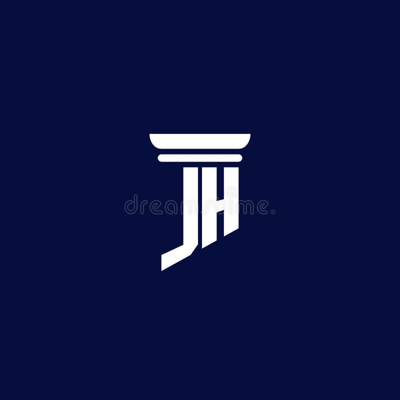JH Initial Monogram Logo Design for Law Firm Stock Vector ...