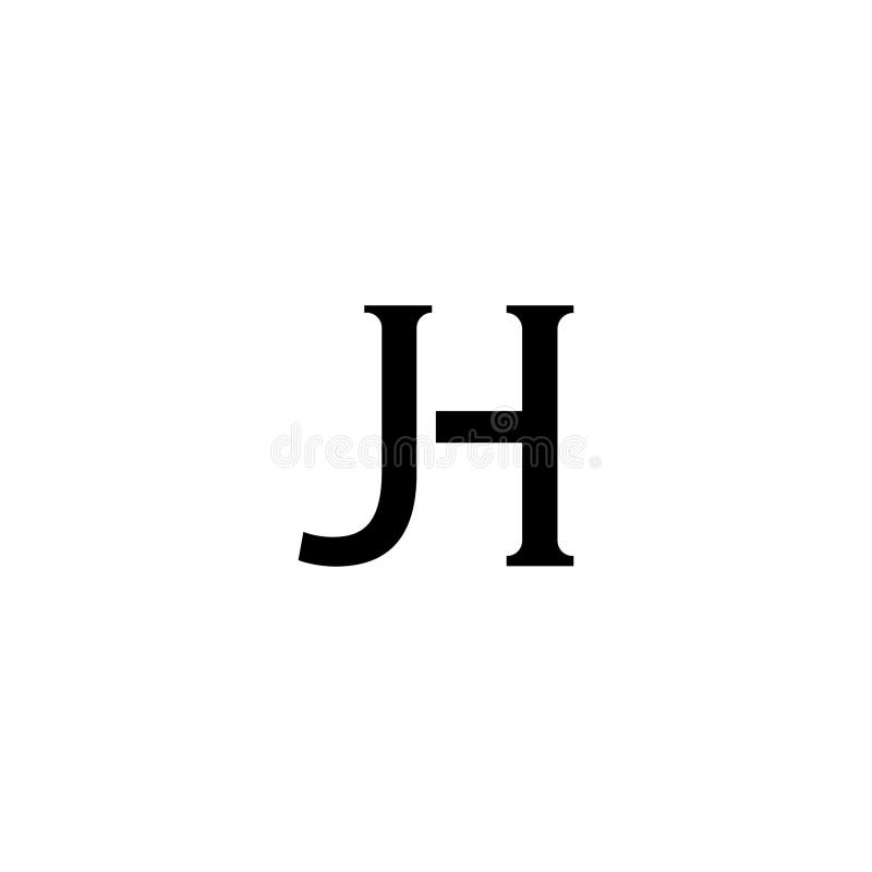 JH Initials Logo Letter Design Abstract Illustration Vector Stock ...