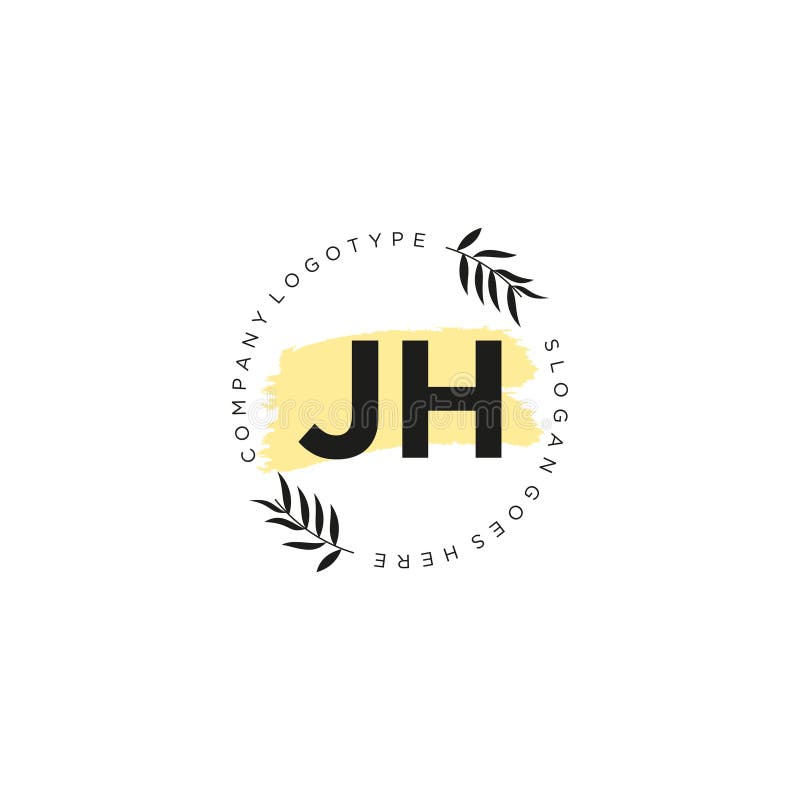 JH Letter Logo Icon Design Template Elements Stock Vector ...