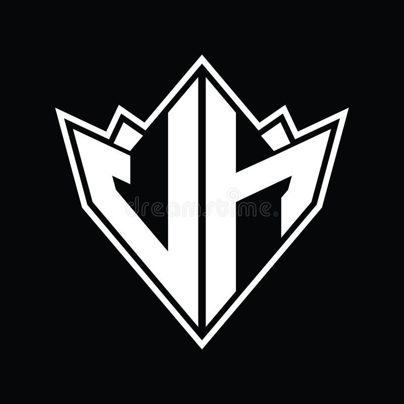 JH Logo Monogram Design Template Stock Vector - Illustration of black ...