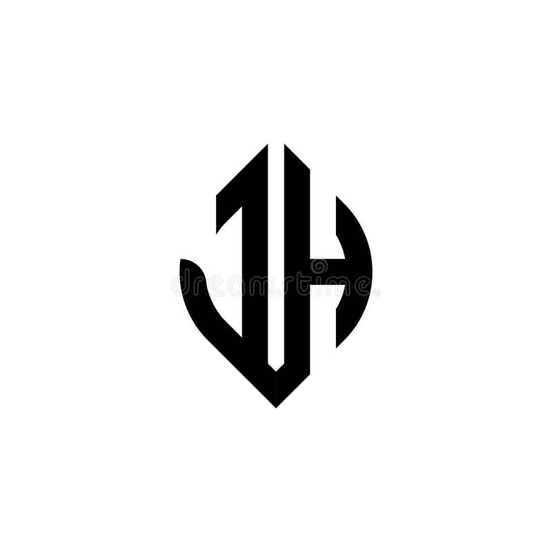 JH Logo Monogram Geometric Shape Style Stock Vector - Illustration of ...