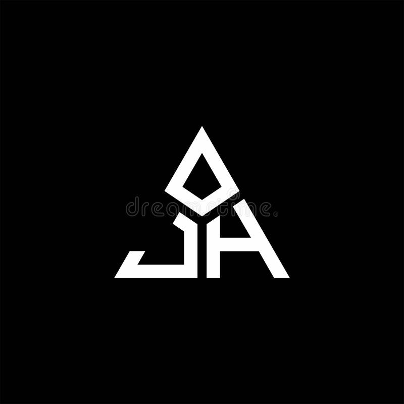 JH Monogram Logo with 3 Pieces Shape Isolated on Triangle Stock Vector ...