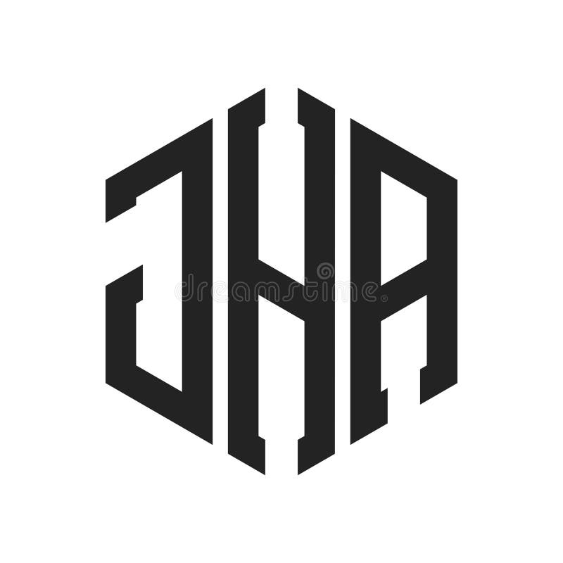 JHA Logo Design. Initial Letter JHA Monogram Logo Using Hexagon Shape ...