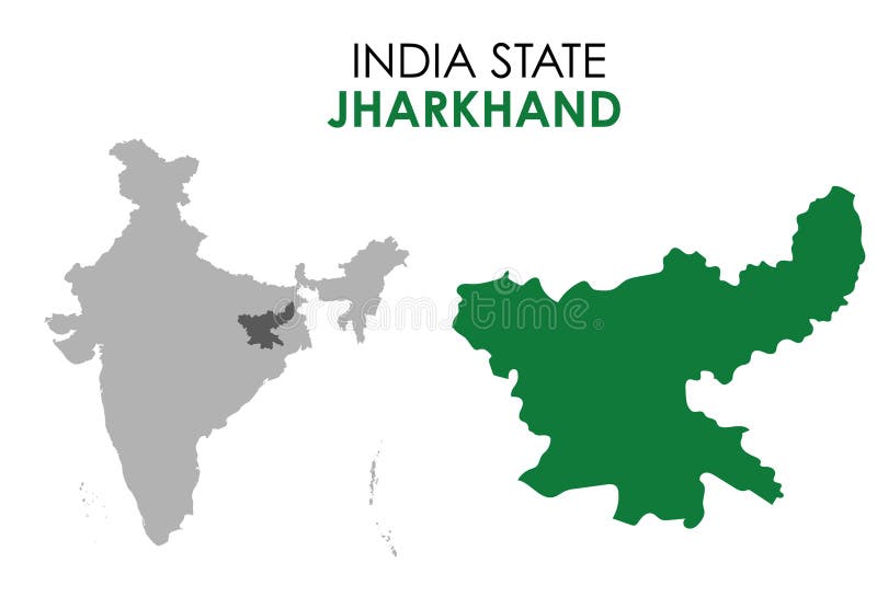 Jharkhand Map of Indian State. Jharkhand Map Vector Illustration Stock ...