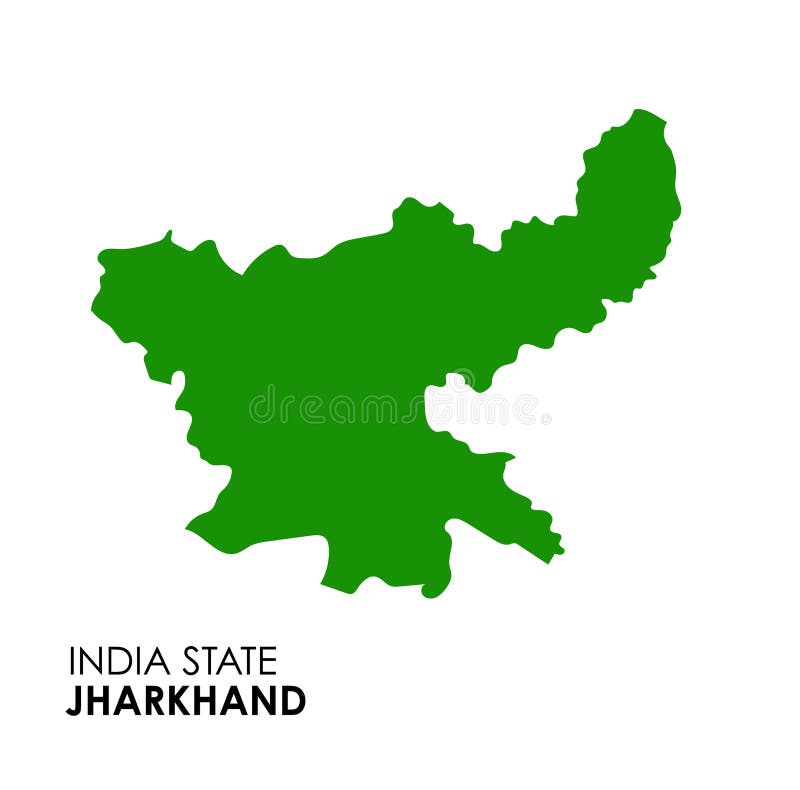 Jharkhand Map of Indian State. Jharkhand Map Vector Illustration Stock ...