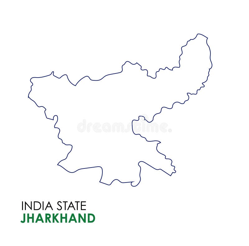 Jharkhand Map of Indian State. Jharkhand Map Vector Illustration Stock ...