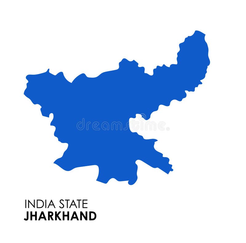 Jharkhand Map of Indian State. Jharkhand Map Vector Illustration Stock ...