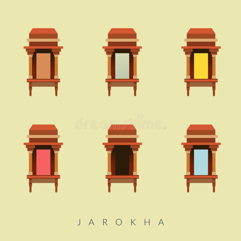 Jharokha Frame - Window Elements for Invitations - Stock Illustration ...