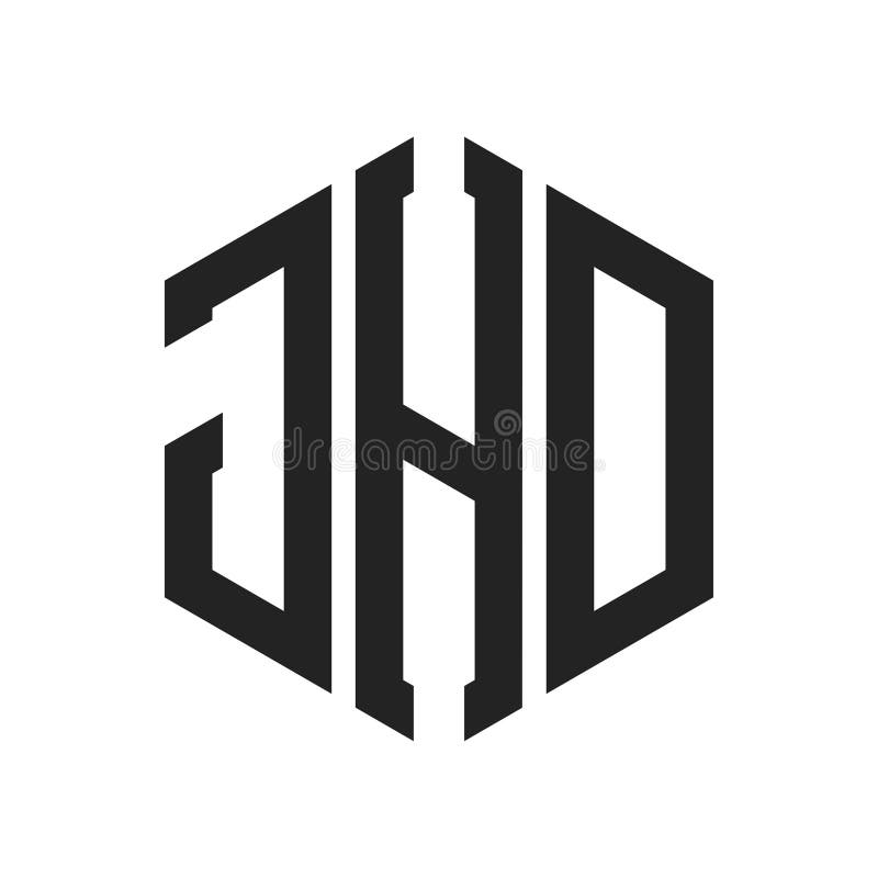 JHD Logo Design. Initial Letter JHD Monogram Logo Using Hexagon Shape ...