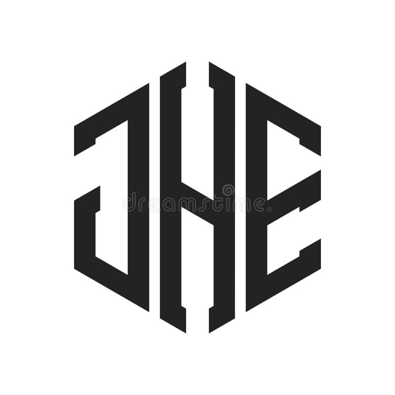 JHE Logo Design. Initial Letter JHE Monogram Logo Using Hexagon Shape ...