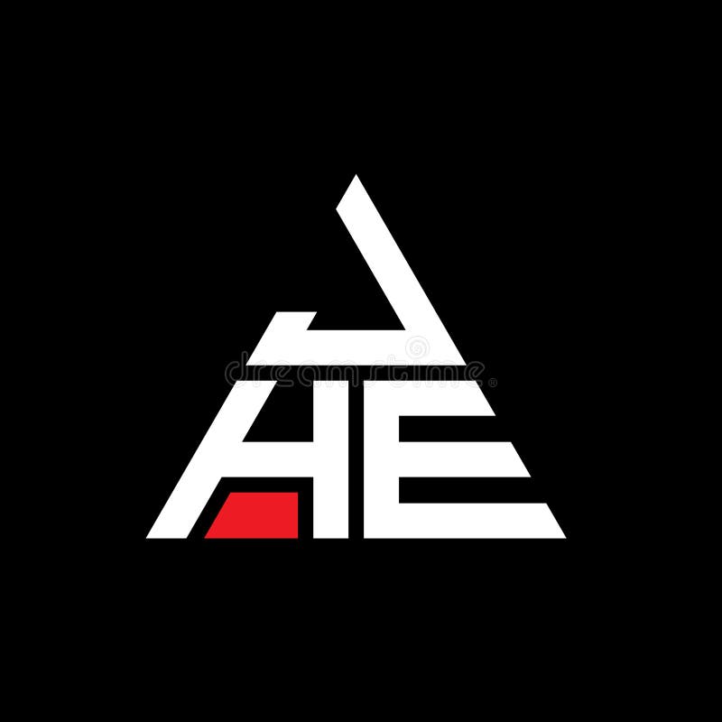 JHE Triangle Letter Logo Design with Triangle Shape. JHE Triangle Logo ...