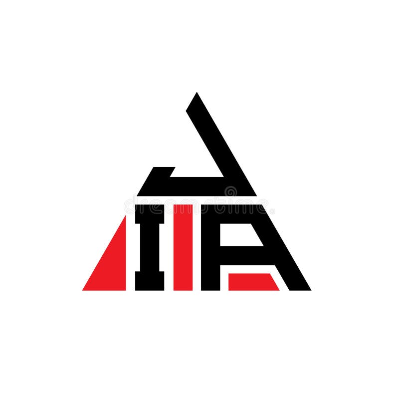 JIA Triangle Letter Logo Design with Triangle Shape. JIA Triangle Logo ...
